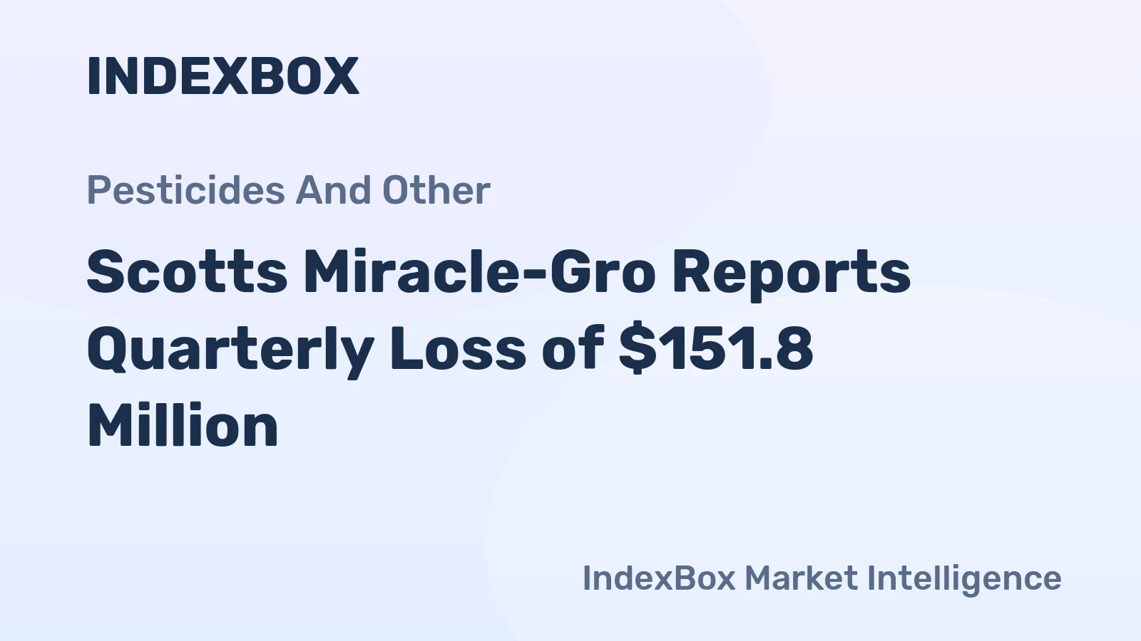 Scotts Miracle-Gro Reports Quarterly Loss of $151.8 Million