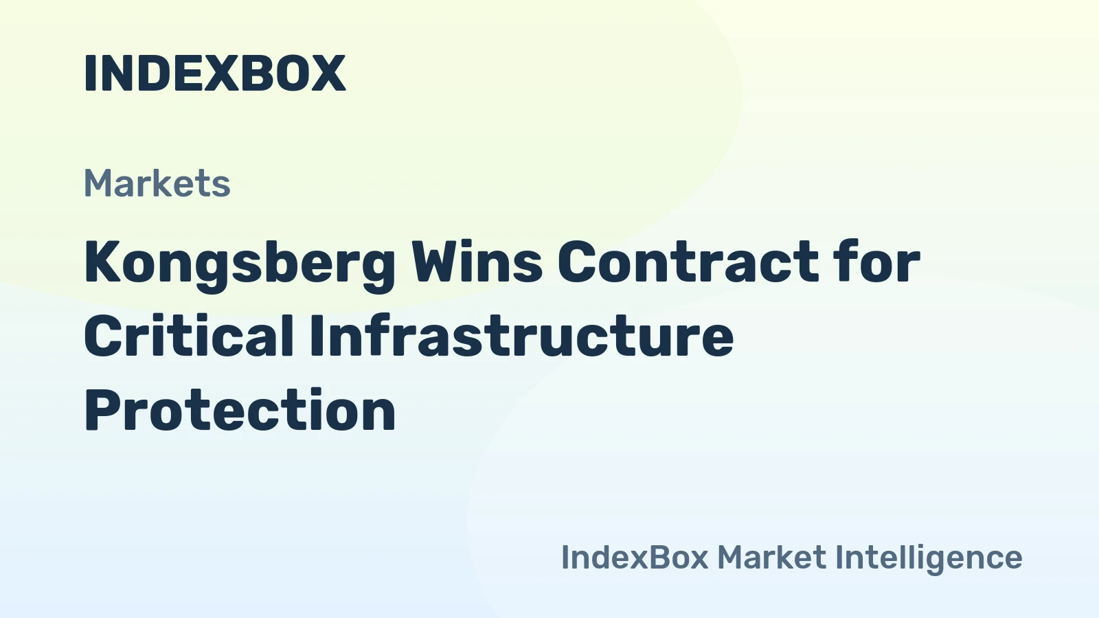 Kongsberg Wins Contract for Critical Infrastructure Protection