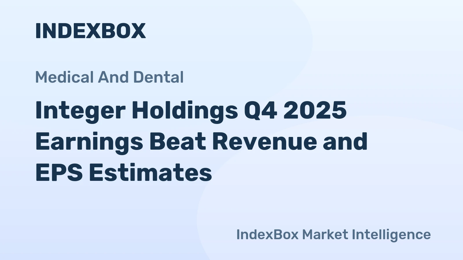 Integer Holdings Q4 2025 Earnings Beat Revenue and EPS Estimates