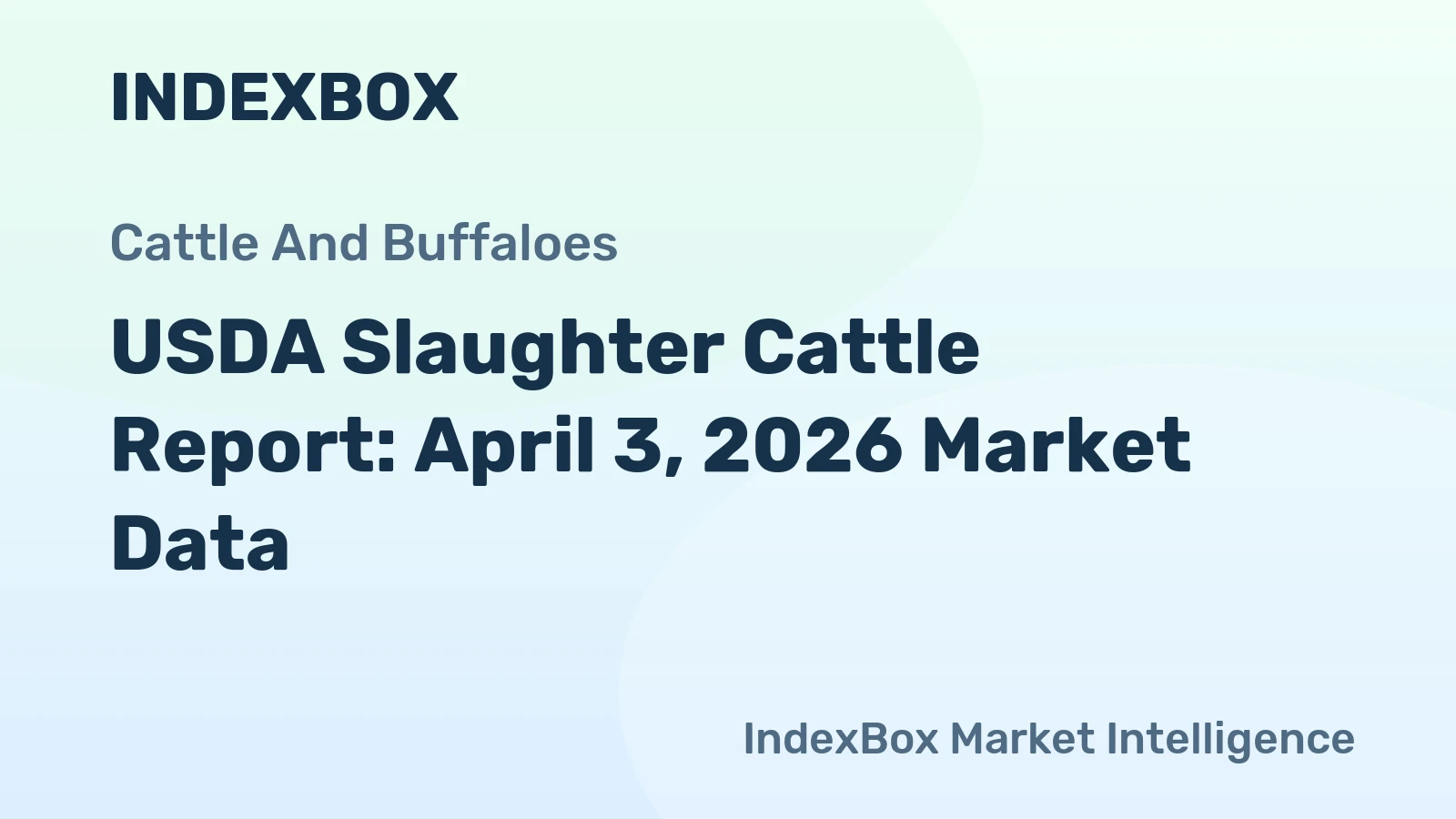 USDA Slaughter Cattle Report: April 3, 2026 Market Data