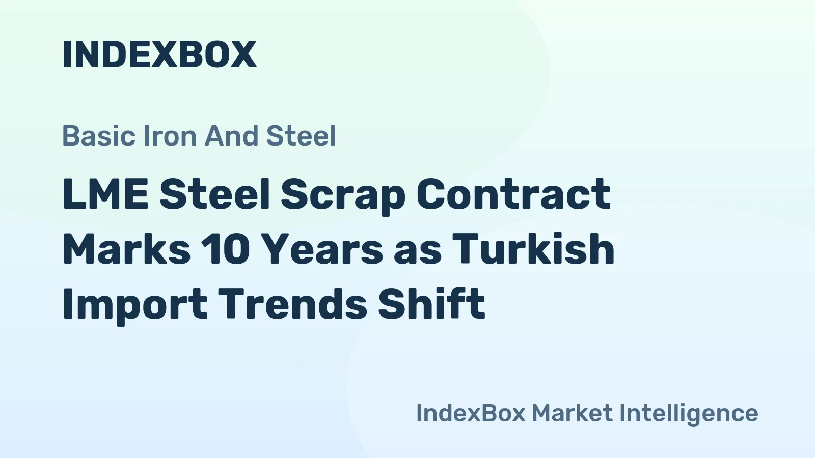 LME Steel Scrap Contract Marks 10 Years as Turkish Import Trends Shift