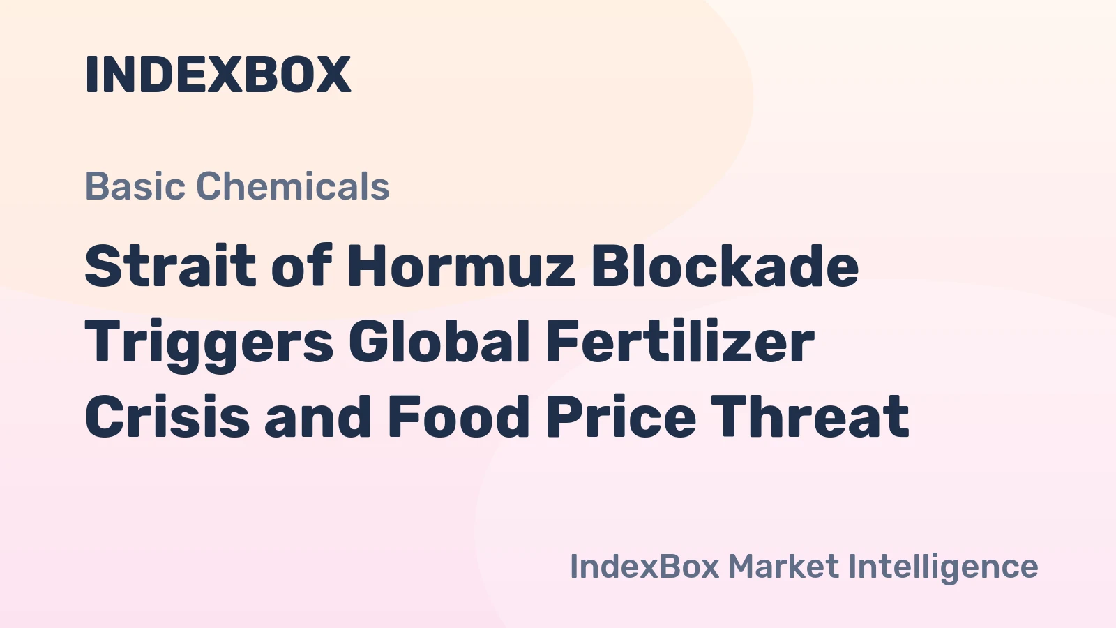 Strait of Hormuz Blockade Triggers Global Fertilizer Crisis and Food Price Threat
