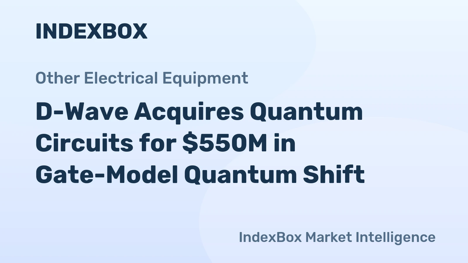 D-Wave Acquires Quantum Circuits for $550M in Gate-Model Quantum Shift