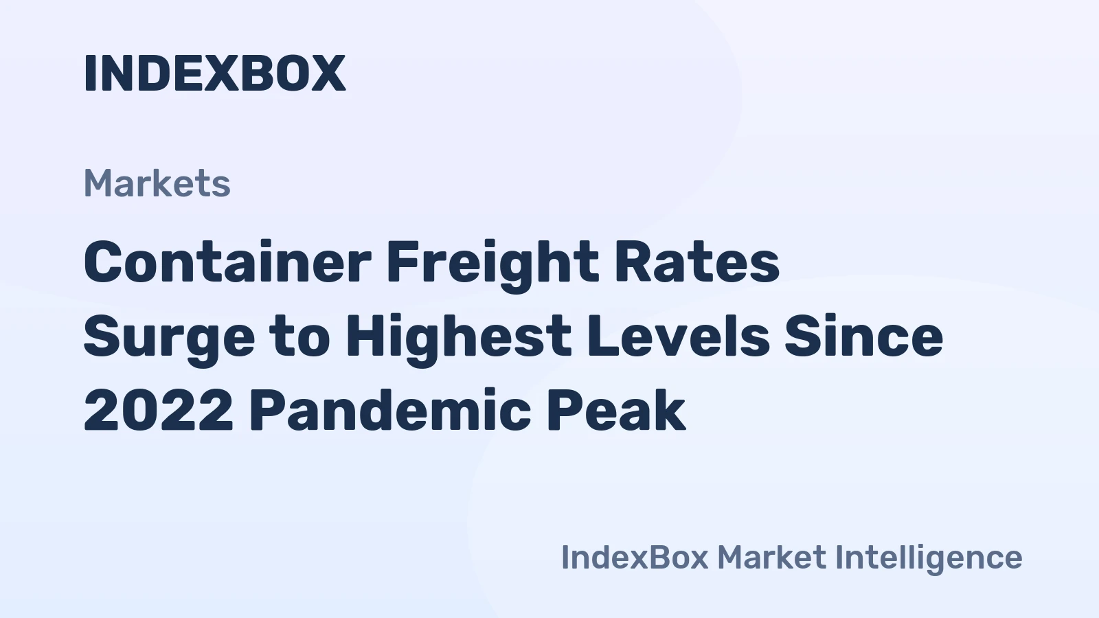 Container Freight Rates Surge to Highest Levels Since 2022 Pandemic Peak