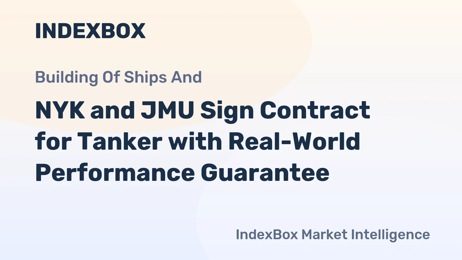 NYK and JMU Sign Contract for Tanker with Real-World Performance Guarantee