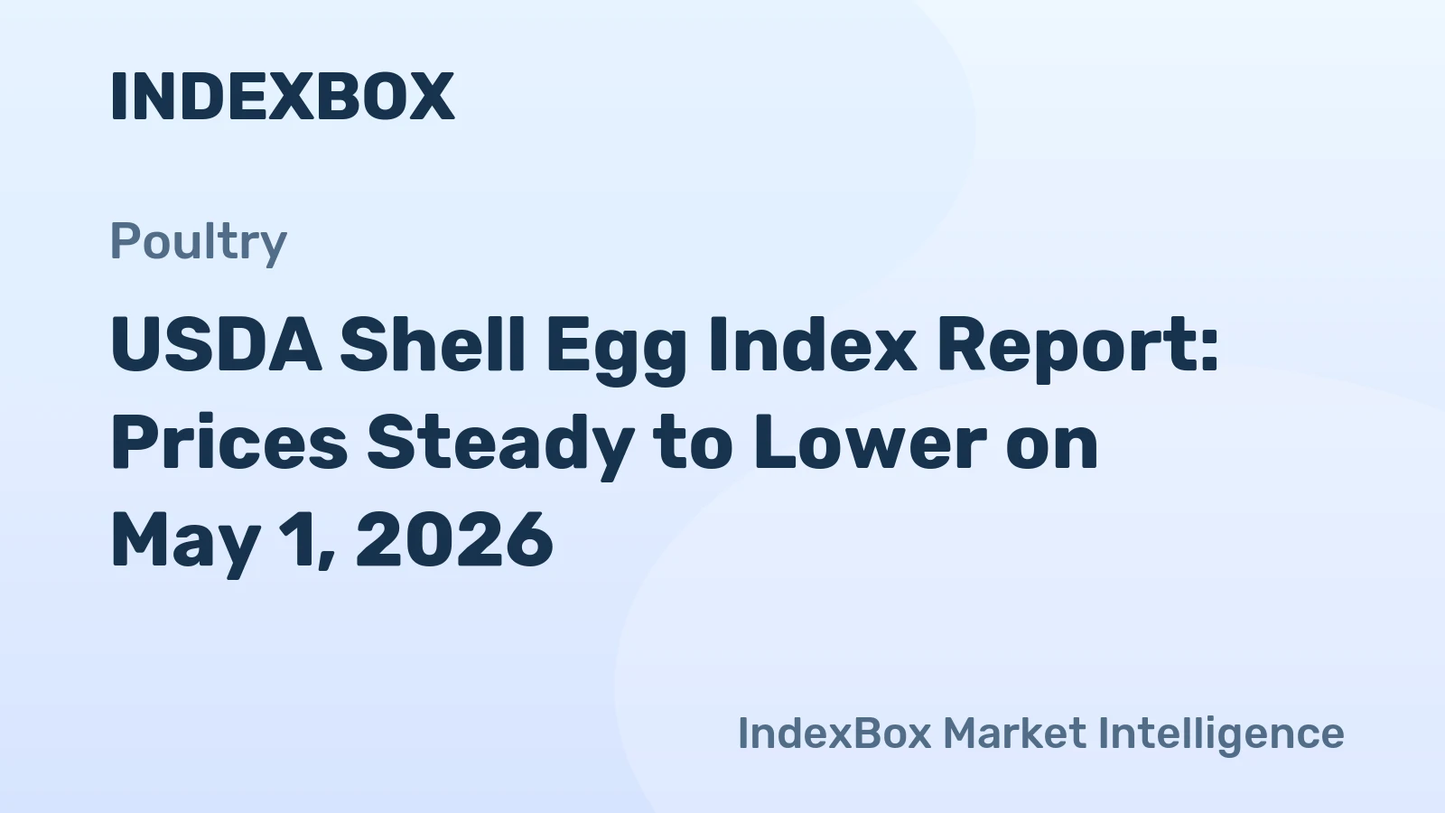 USDA Shell Egg Index Report: Prices Steady to Lower on May 1, 2026