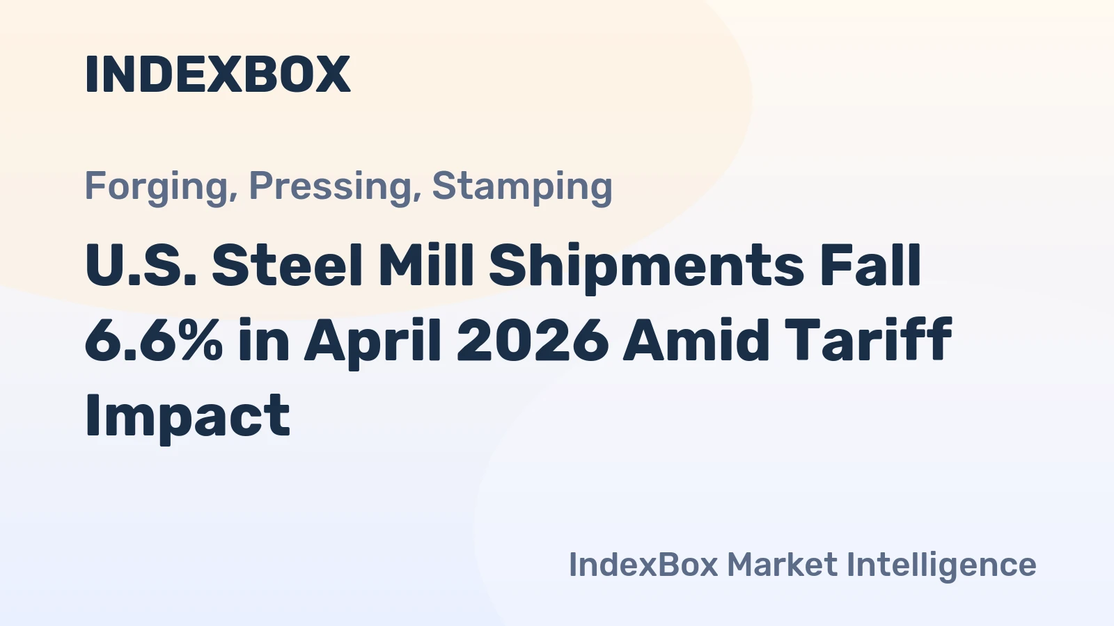 U.S. Steel Mill Shipments Fall 6.6% in April 2026 Amid Tariff Impact