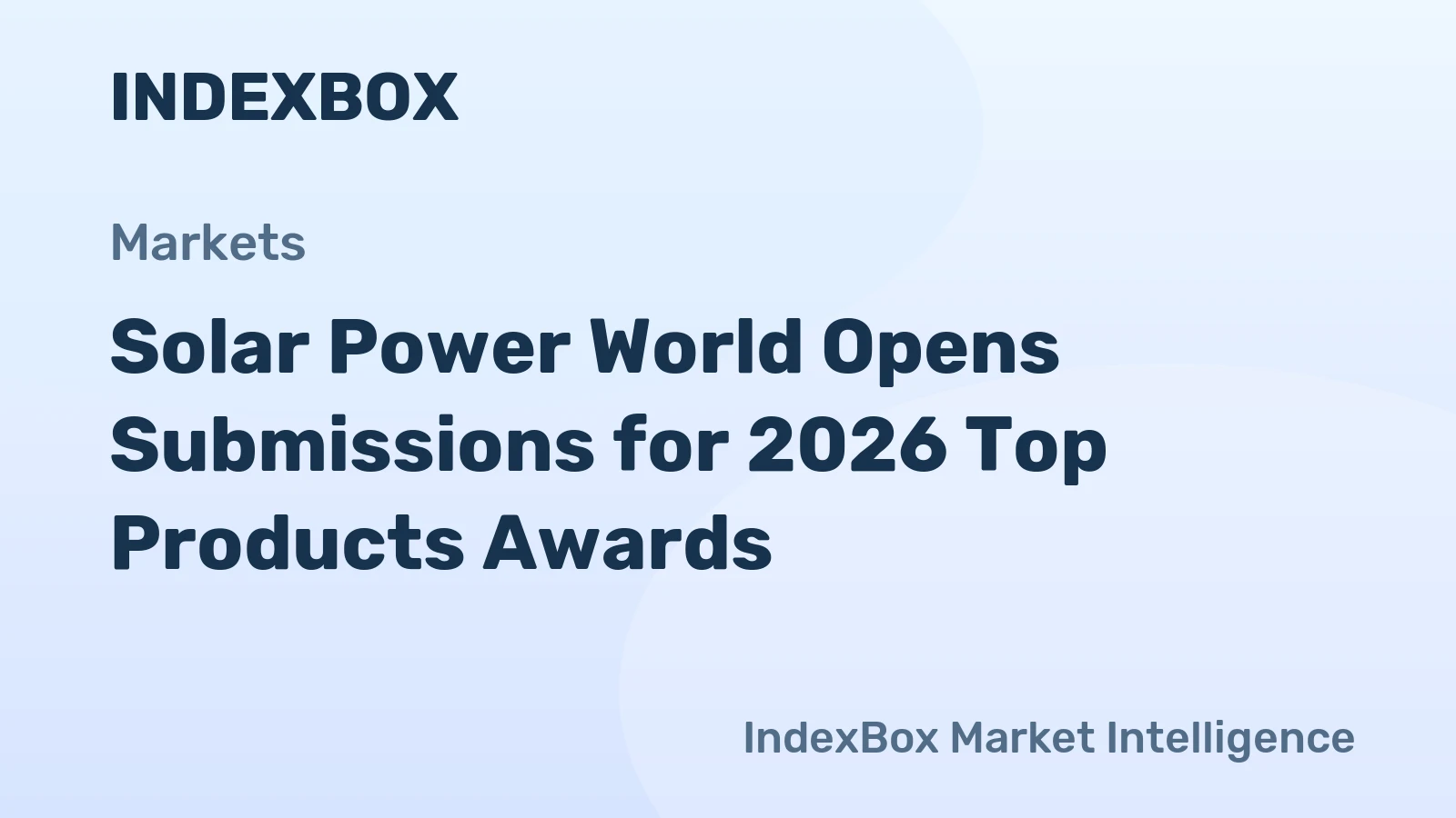 Solar Power World Opens Submissions for 2026 Top Products Awards