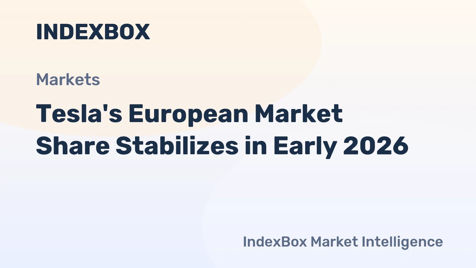 Tesla's European Market Share Stabilizes in Early 2026