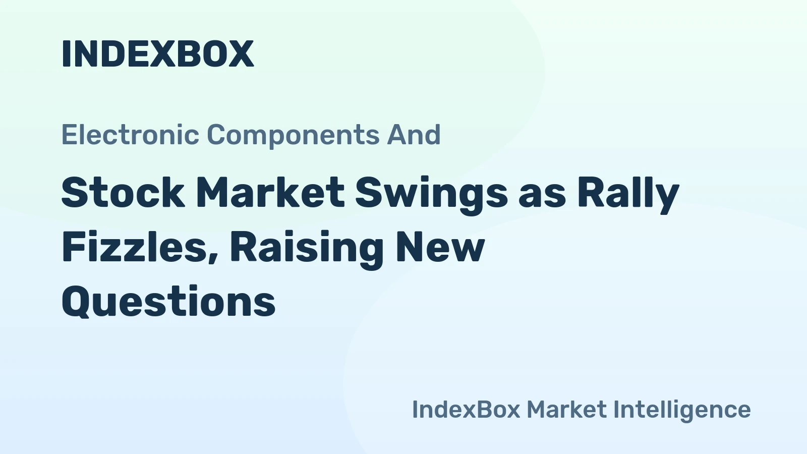 Stock Market Swings as Rally Fizzles, Raising New Questions