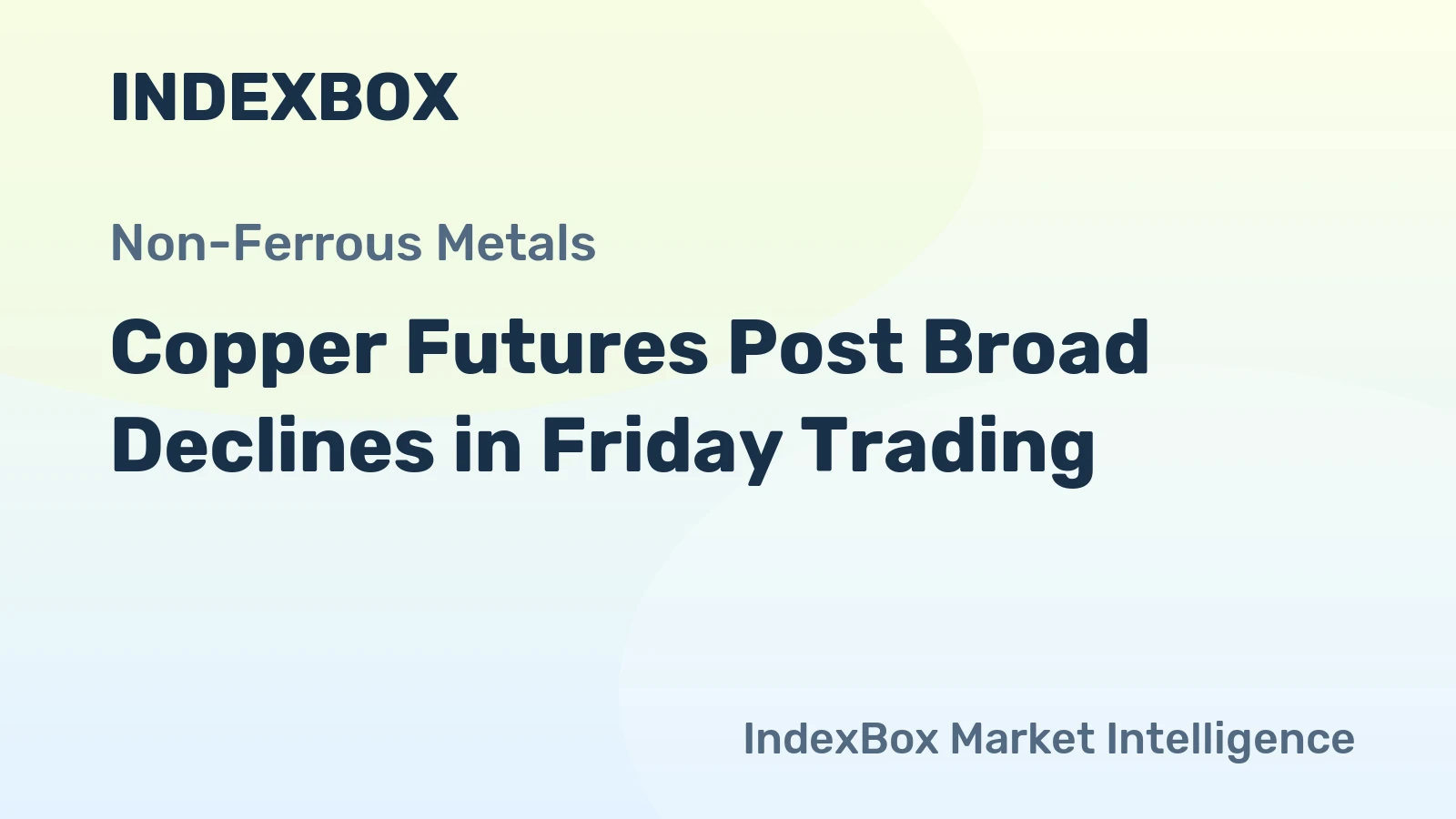 Copper Futures Post Broad Declines in Friday Trading
