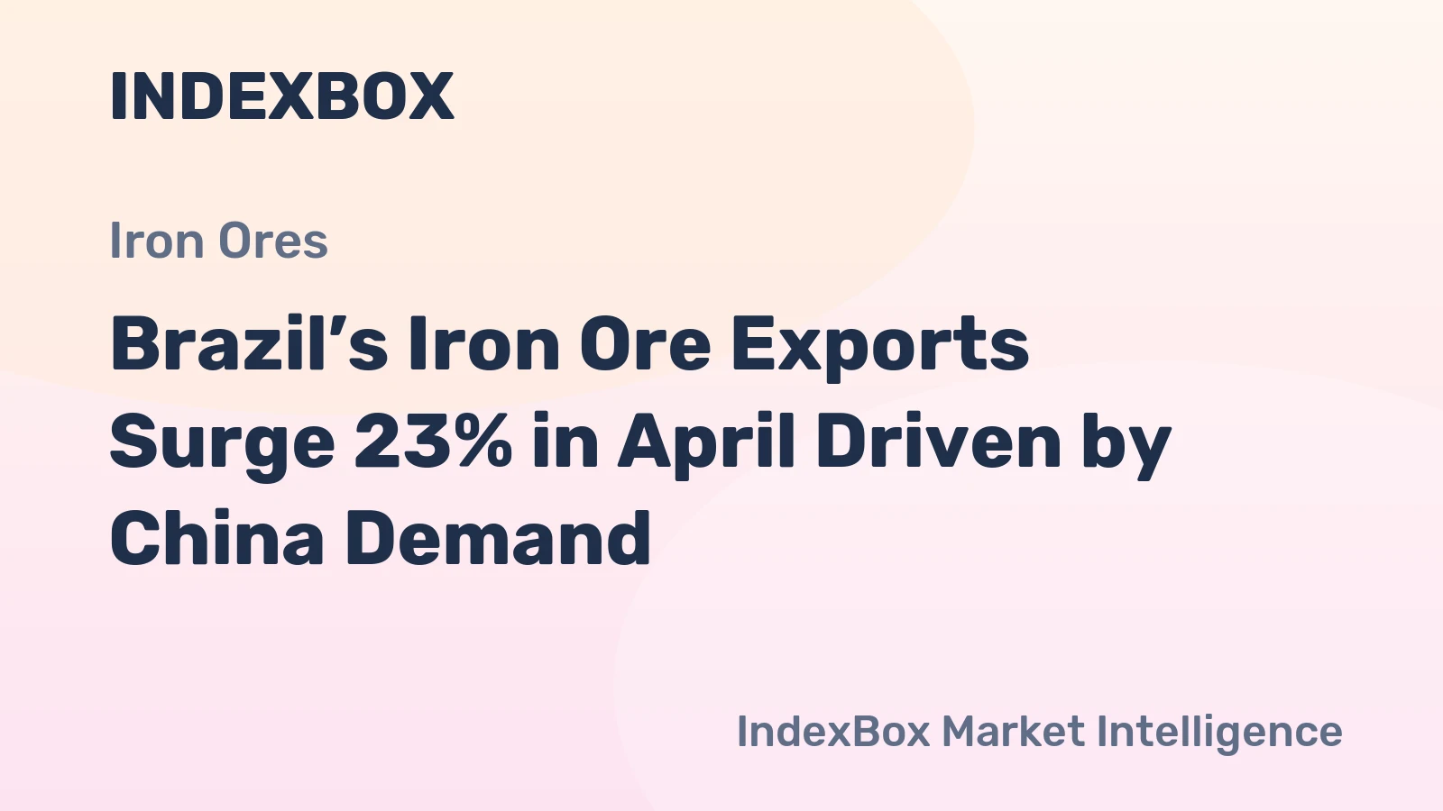 Brazil’s Iron Ore Exports Surge 23% in April Driven by China Demand