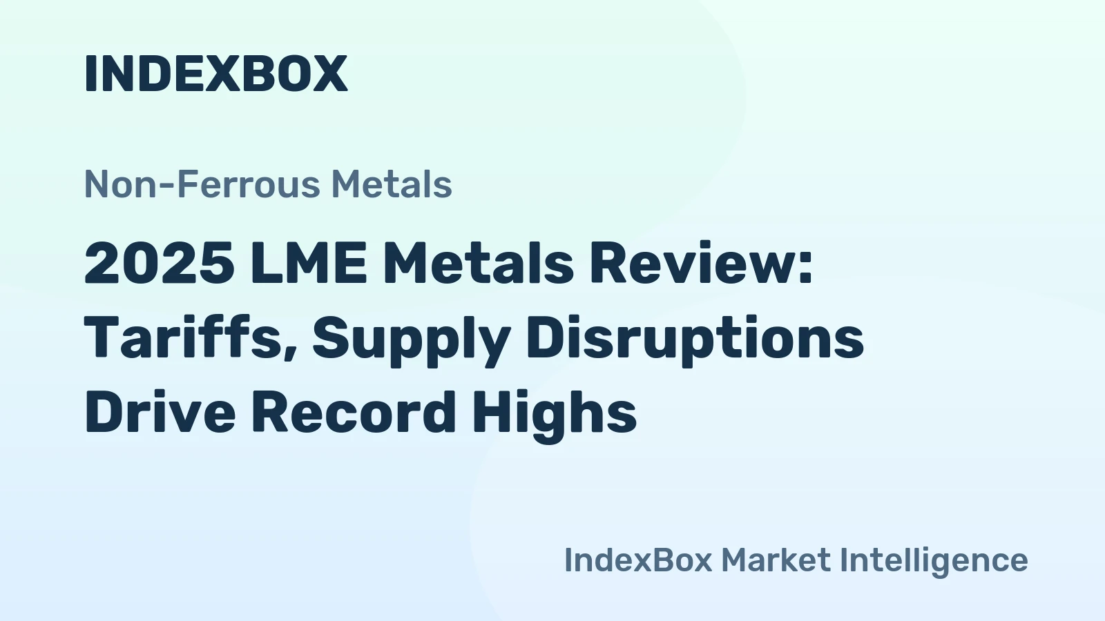 2025 LME Metals Review: Tariffs, Supply Disruptions Drive Record Highs