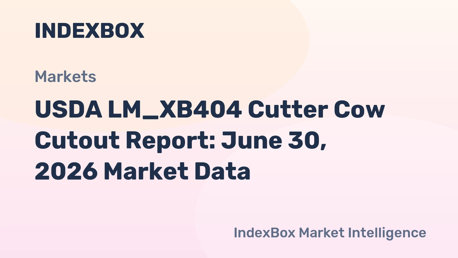 USDA LM_XB404 Cutter Cow Cutout Report: June 30, 2026 Market Data