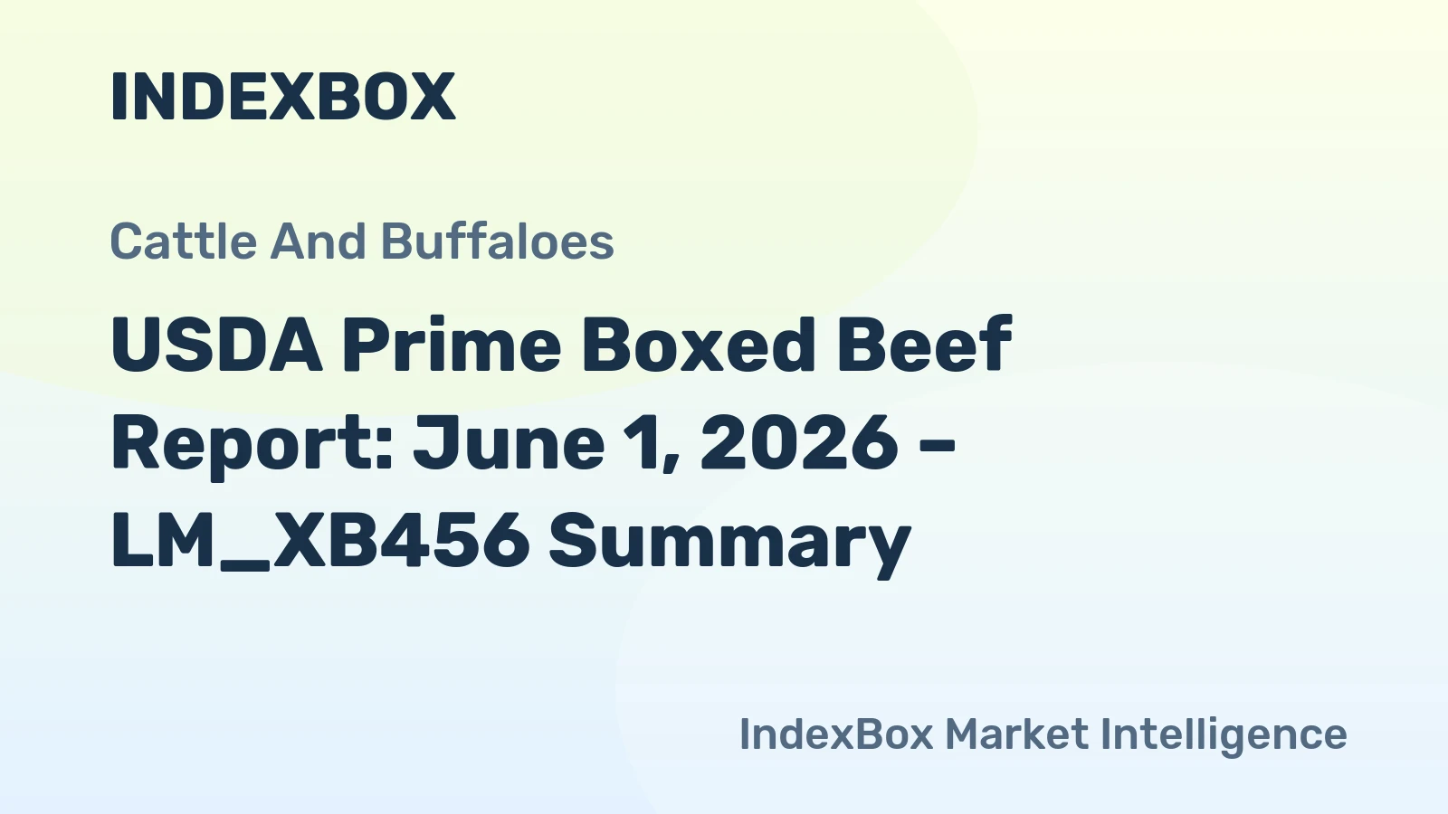USDA Prime Boxed Beef Report: June 1, 2026 – LM_XB456 Summary