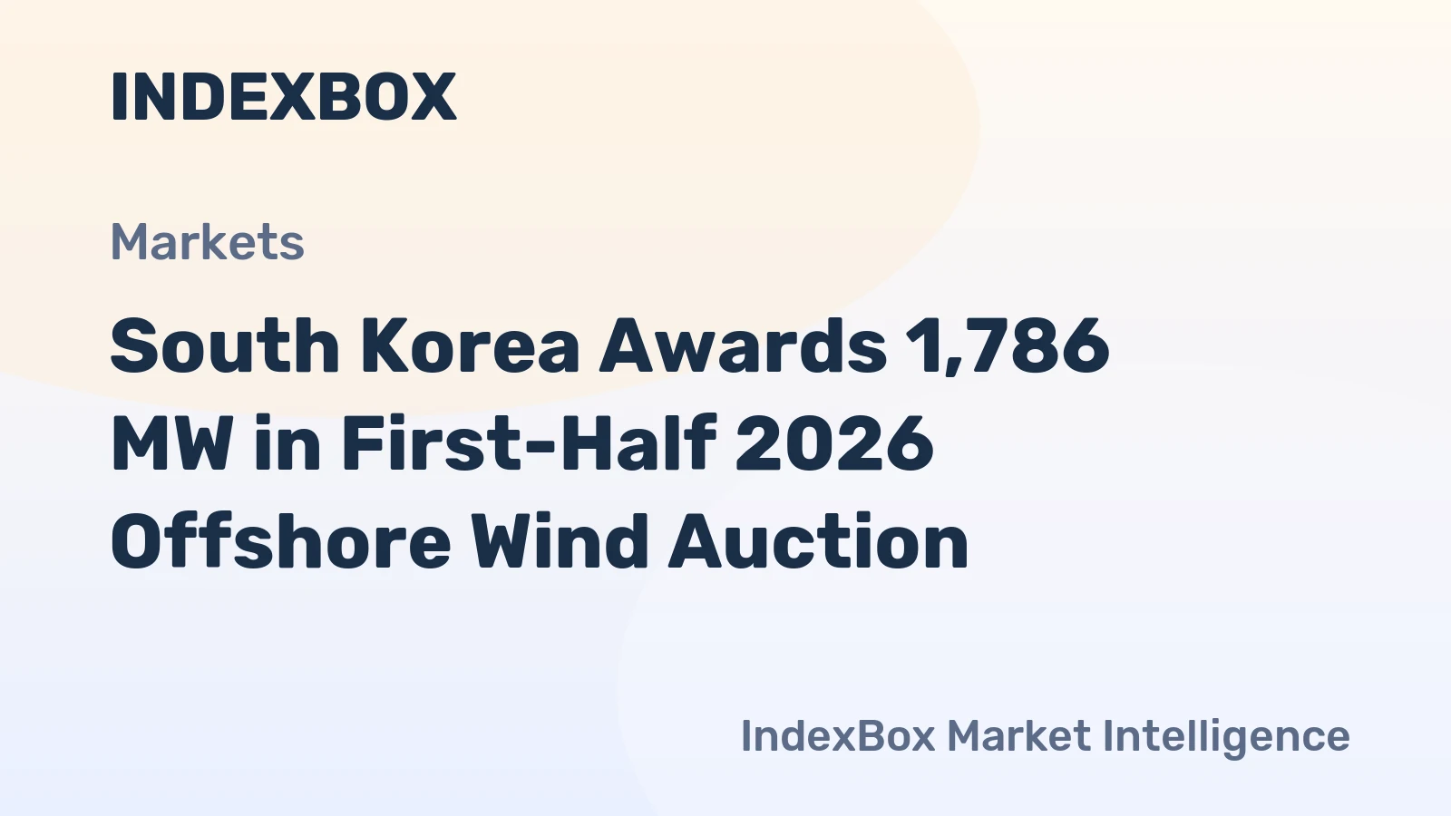 South Korea Awards 1,786 MW in First-Half 2026 Offshore Wind Auction