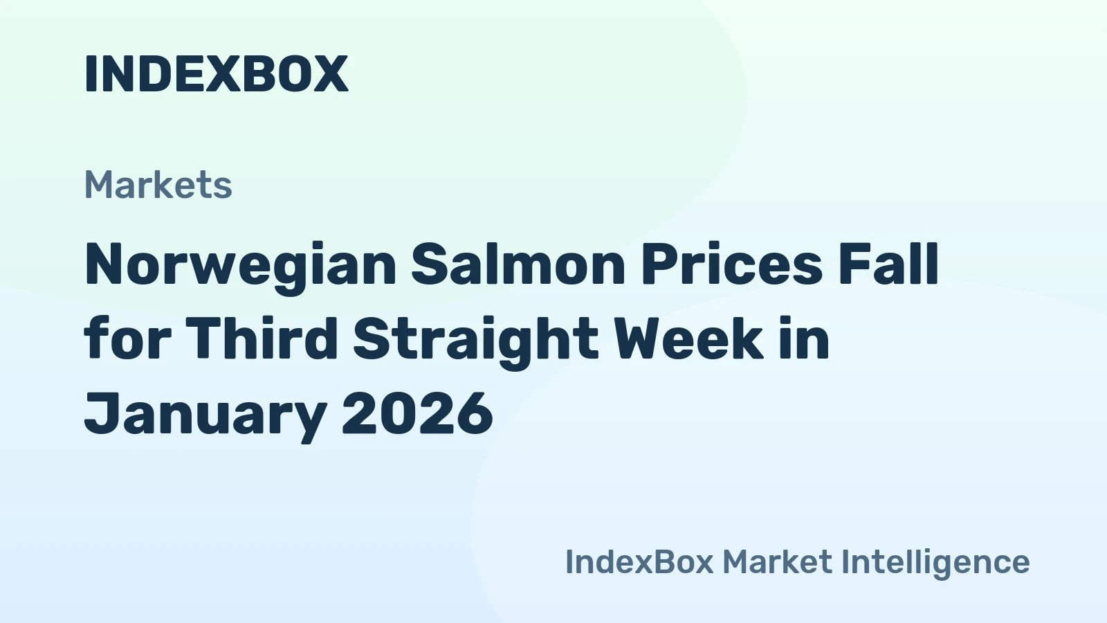 Norwegian Salmon Prices Fall for Third Straight Week in January 2026