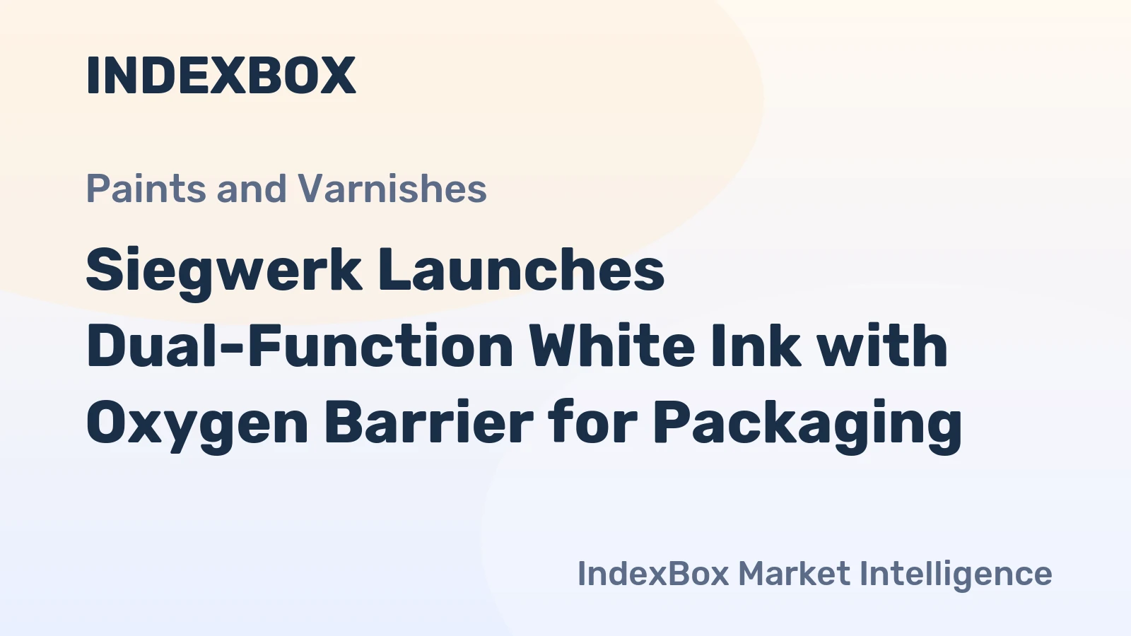 Siegwerk Launches Dual-Function White Ink with Oxygen Barrier for Packaging