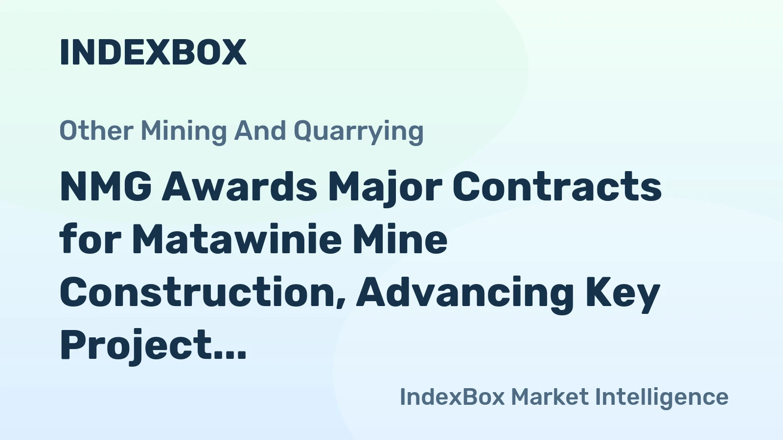 NMG Awards Major Contracts for Matawinie Mine Construction, Advancing Key Project