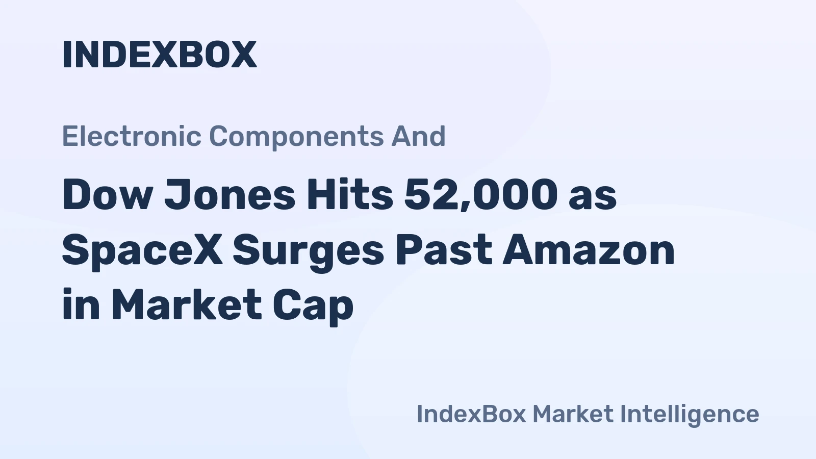 Dow Jones Hits 52,000 as SpaceX Surges Past Amazon in Market Cap
