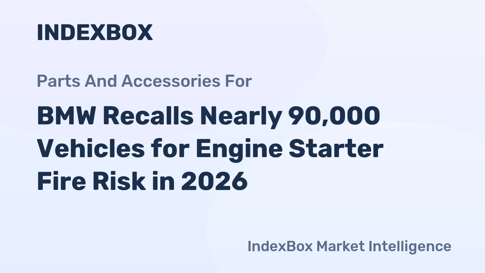 BMW Recalls Nearly 90,000 Vehicles for Engine Starter Fire Risk in 2026