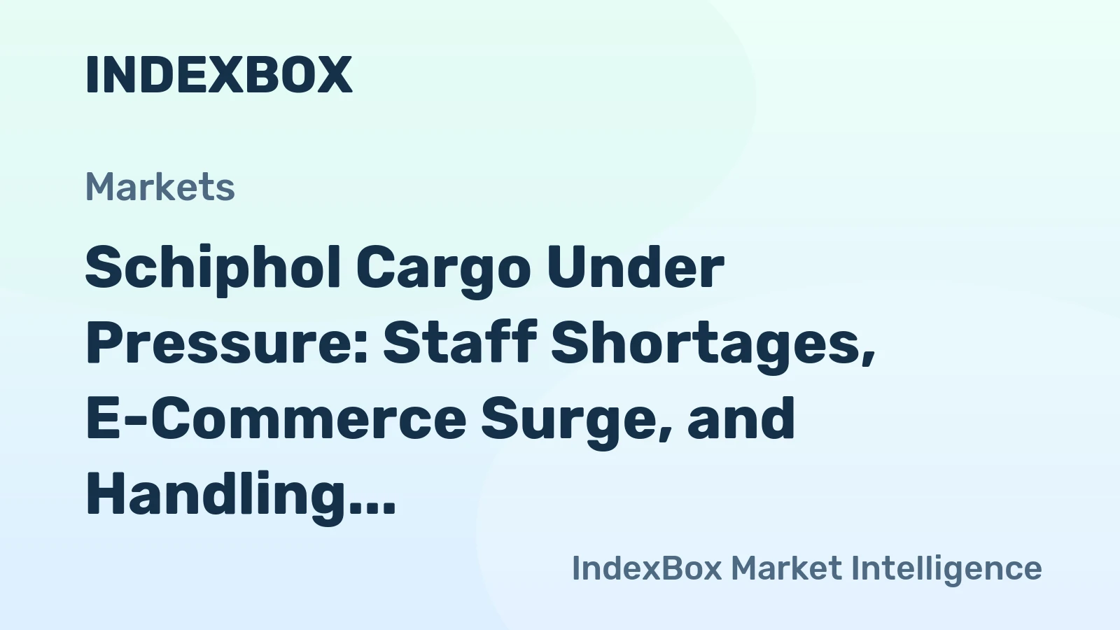Schiphol Cargo Under Pressure: Staff Shortages, E-Commerce Surge, and Handling Agent Changes