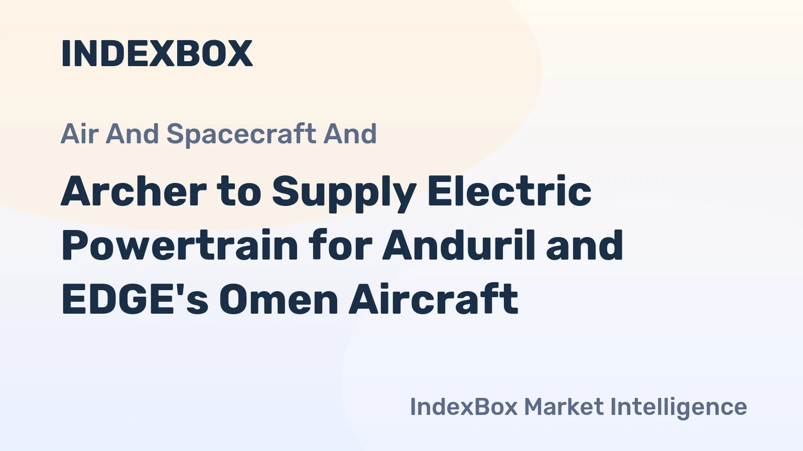Archer to Supply Electric Powertrain for Anduril and EDGE's Omen Aircraft