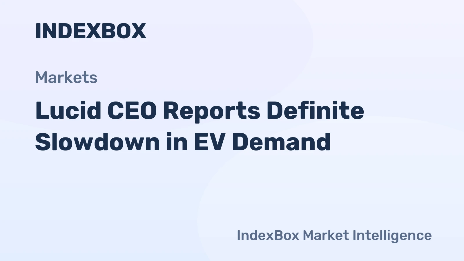 Lucid CEO Reports Definite Slowdown in EV Demand