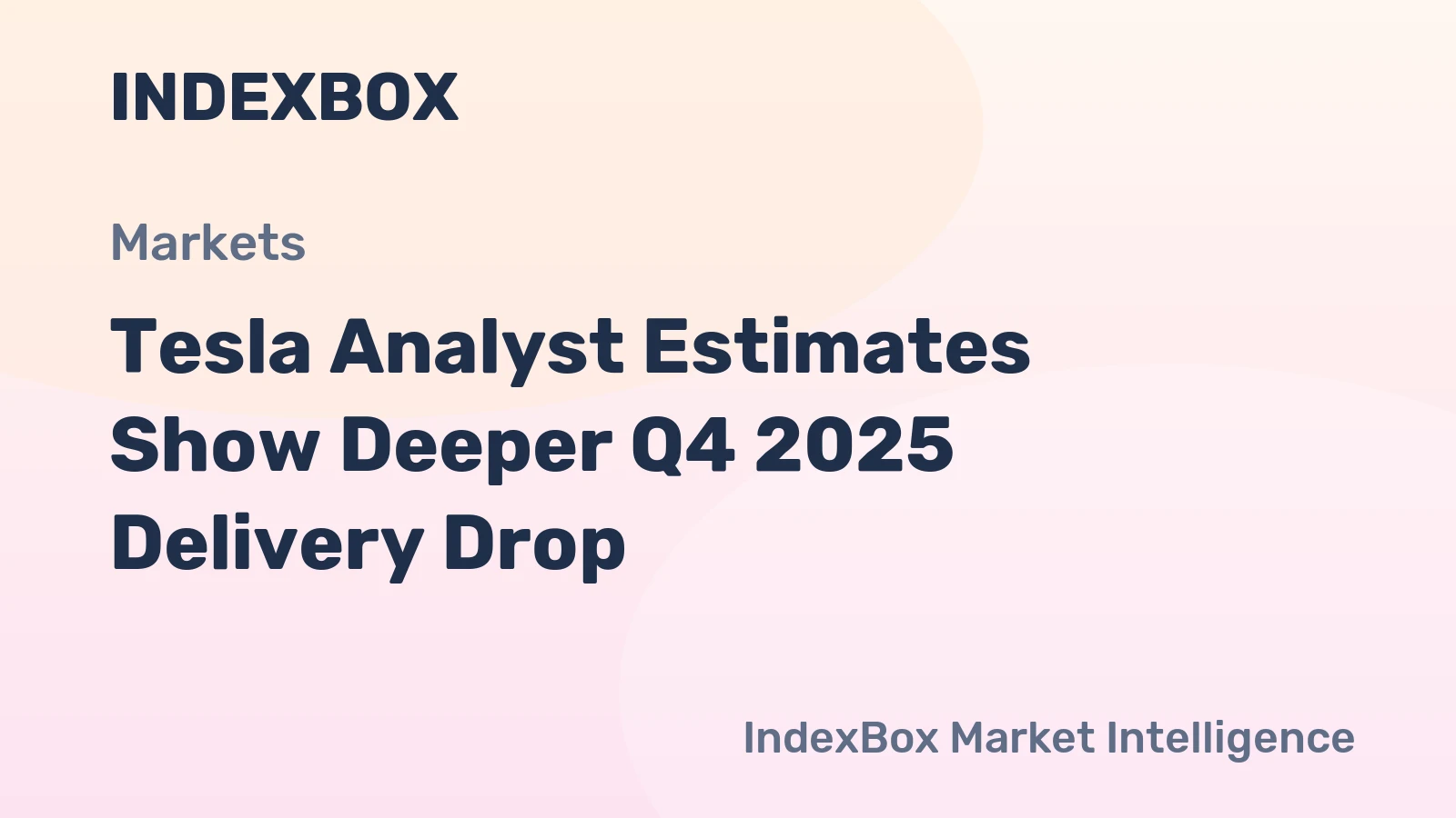 Tesla Analyst Estimates Show Deeper Q4 2025 Delivery Drop