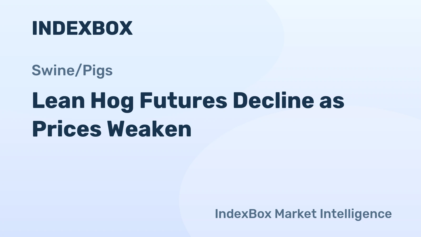 Lean Hog Futures Decline as Prices Weaken