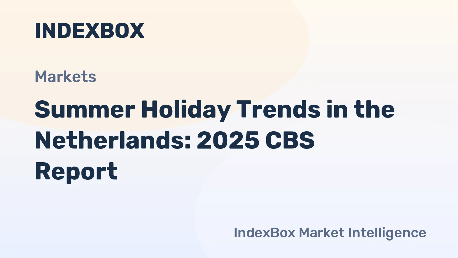 Summer Holiday Trends in the Netherlands: 2025 CBS Report