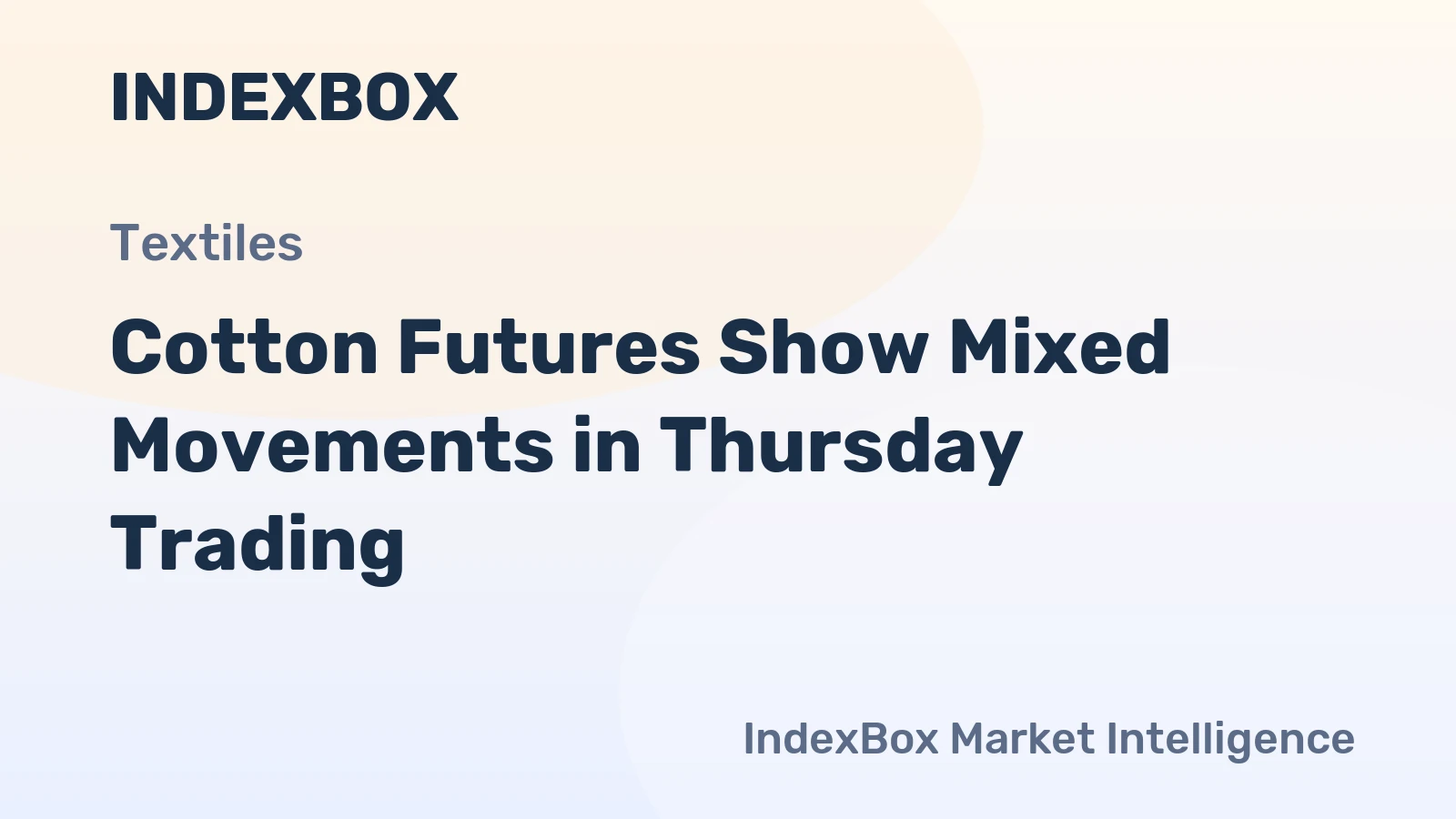 Cotton Futures Show Mixed Movements in Thursday Trading