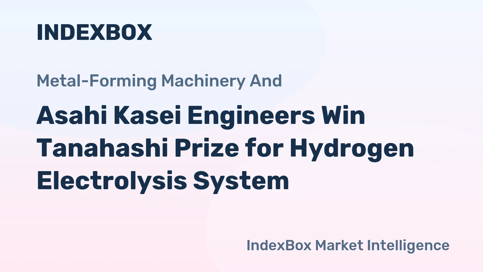 Asahi Kasei Engineers Win Tanahashi Prize for Hydrogen Electrolysis System