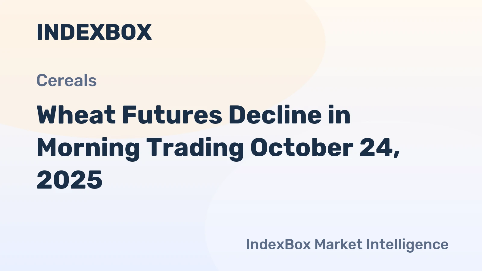 Wheat Futures Decline in Morning Trading October 24, 2025