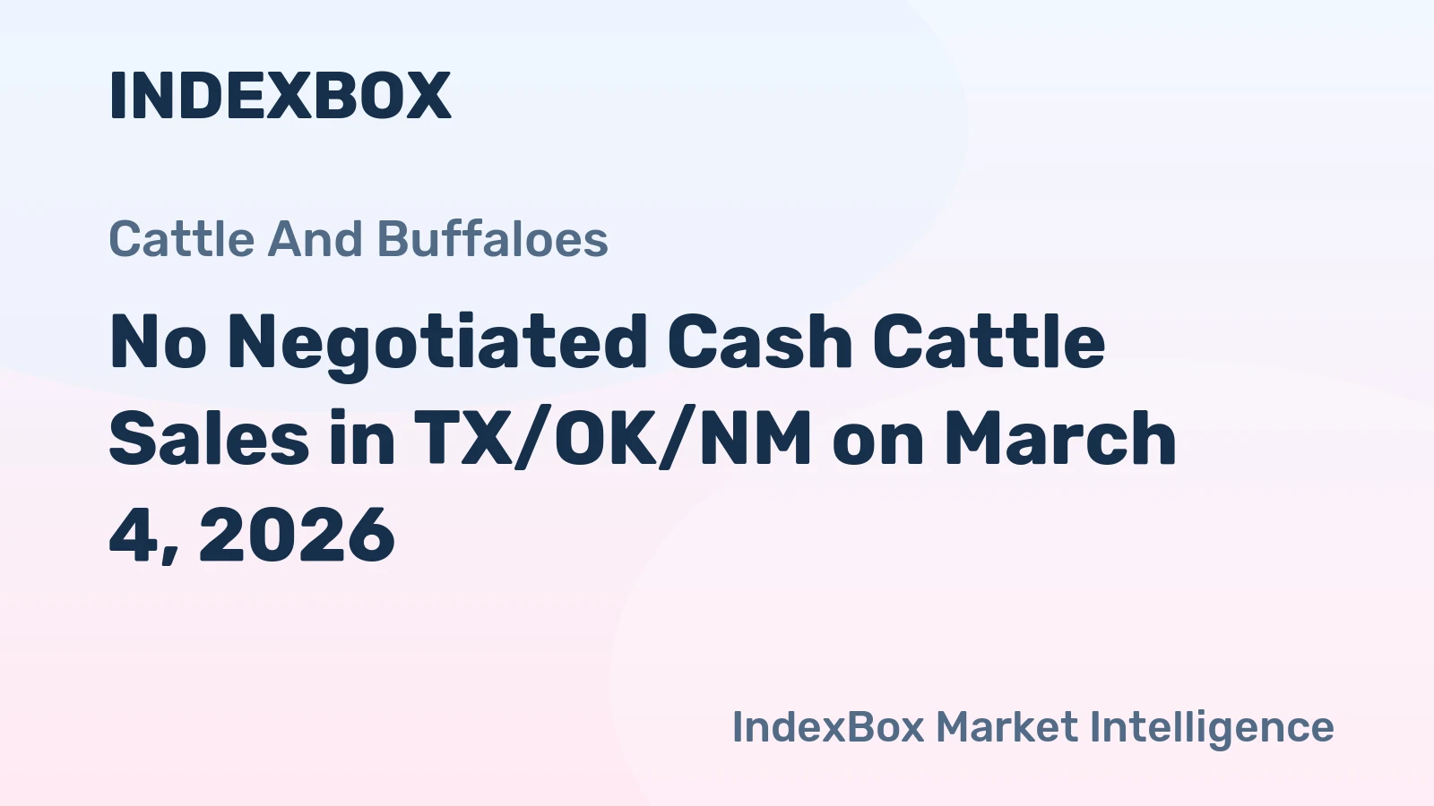 No Negotiated Cash Cattle Sales in TX/OK/NM on March 4, 2026