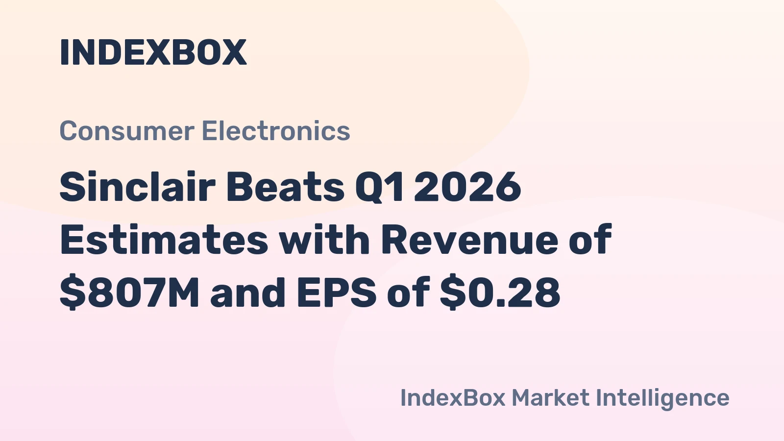 Sinclair Beats Q1 2026 Estimates with Revenue of $807M and EPS of $0.28