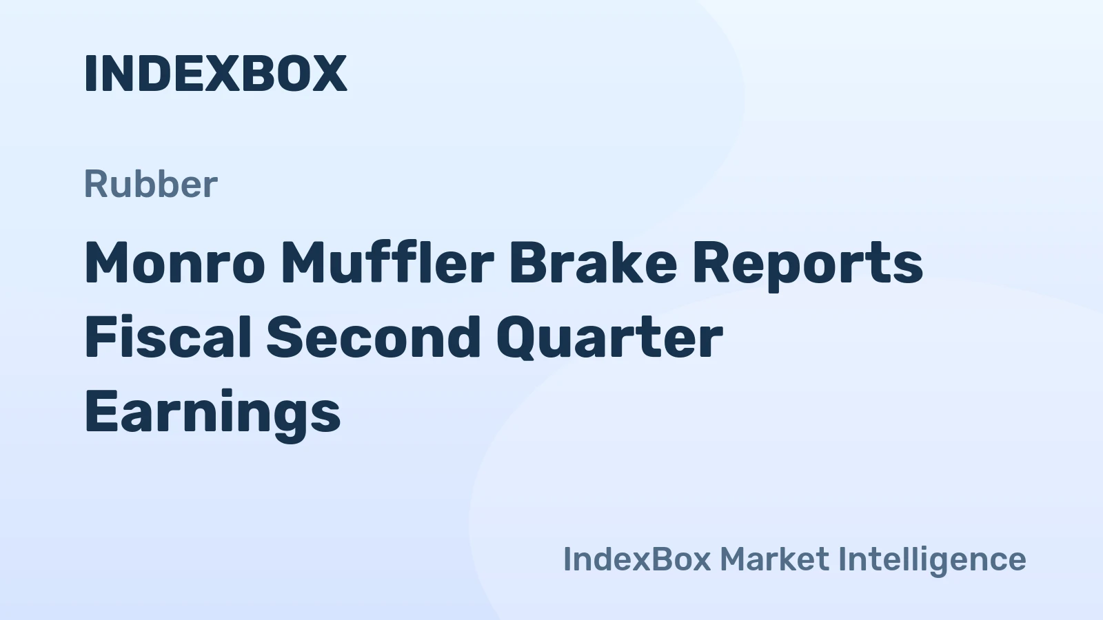 Monro Muffler Brake Reports Fiscal Second Quarter Earnings