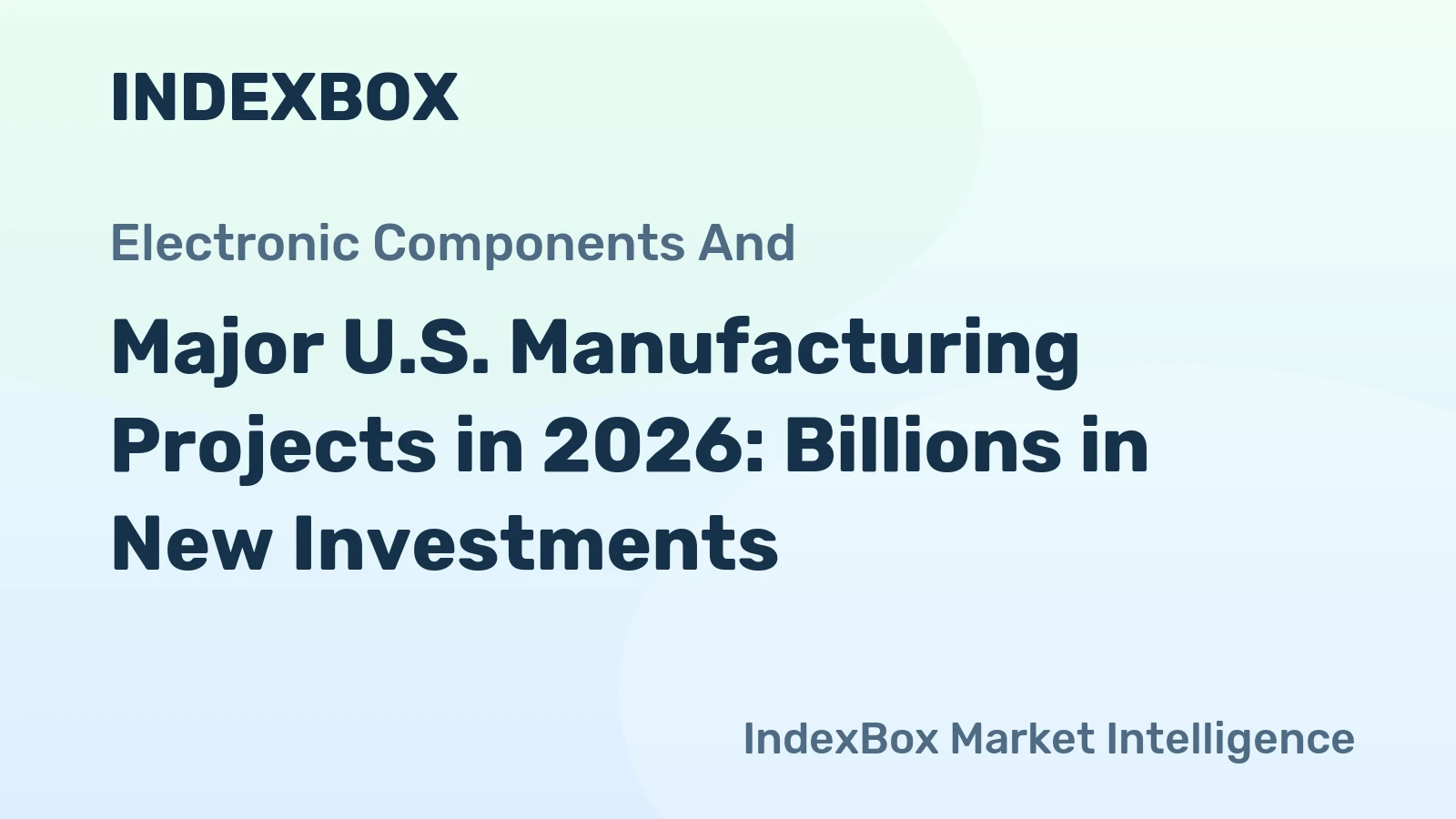 Major U.S. Manufacturing Projects in 2026: Billions in New Investments