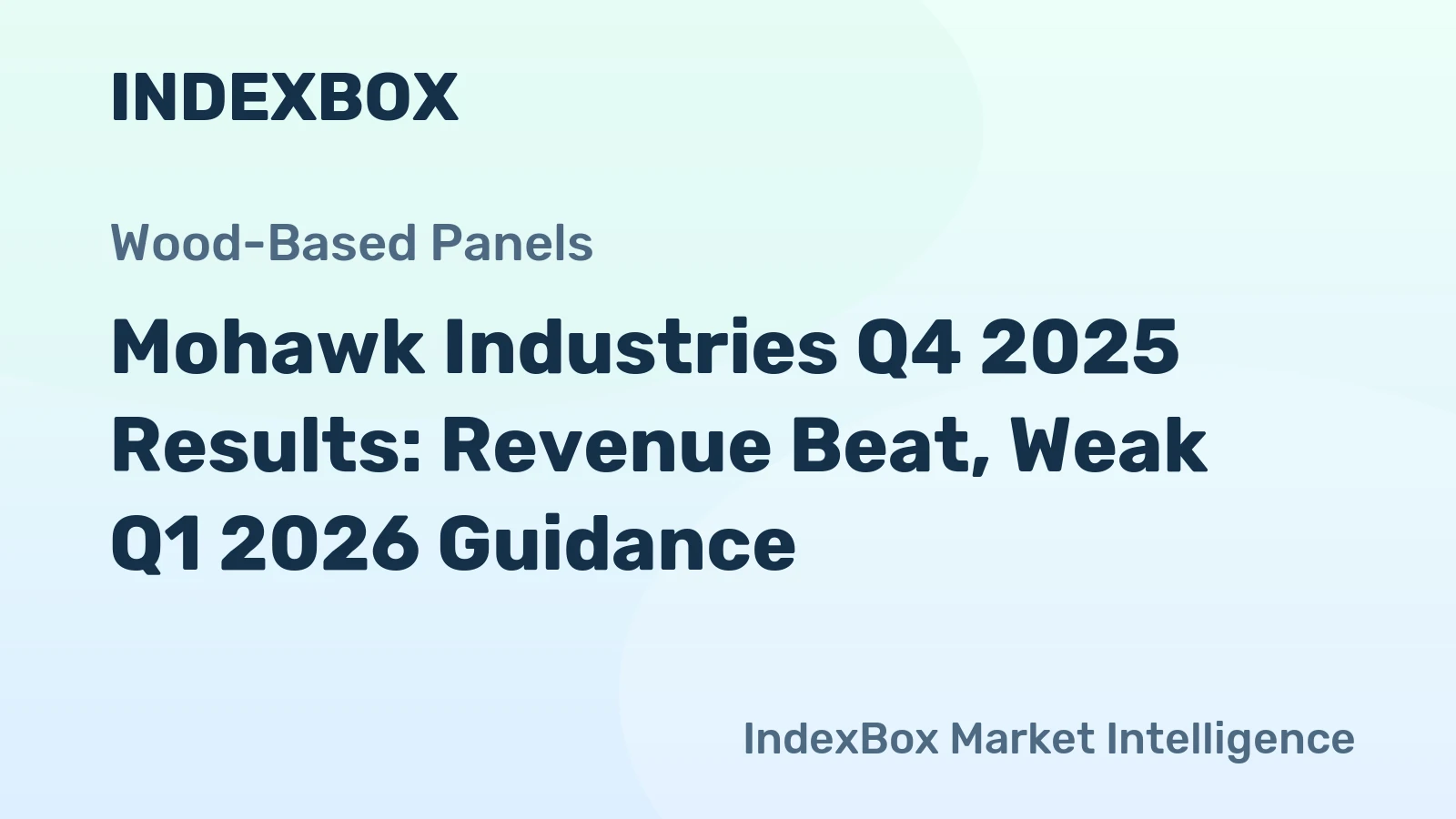 Mohawk Industries Q4 2025 Results: Revenue Beat, Weak Q1 2026 Guidance