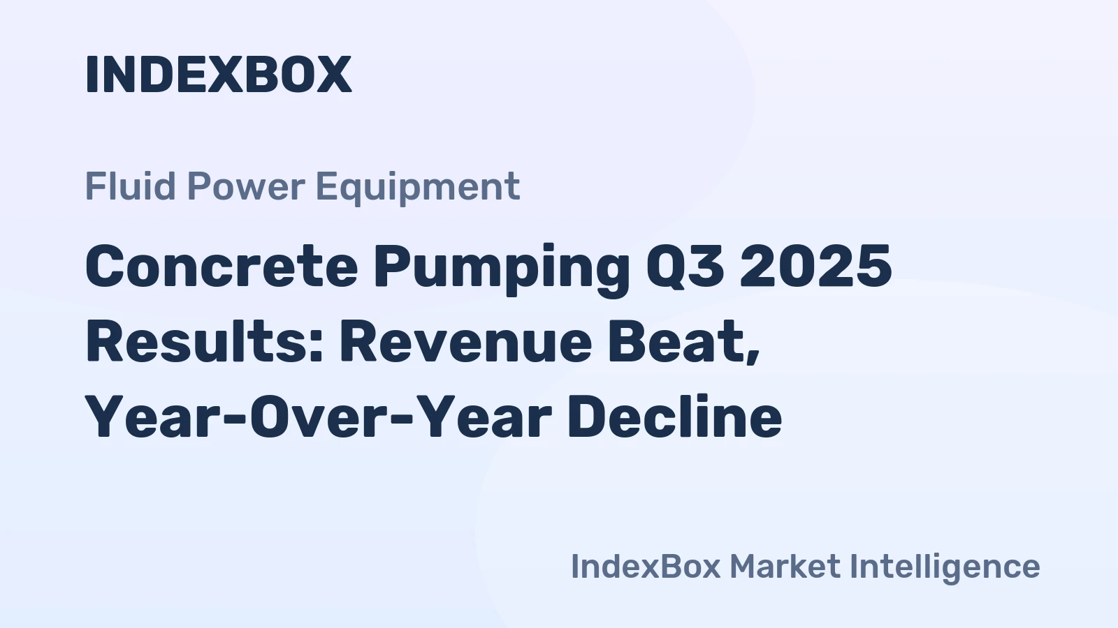 Concrete Pumping Q3 2025 Results: Revenue Beat, Year-Over-Year Decline