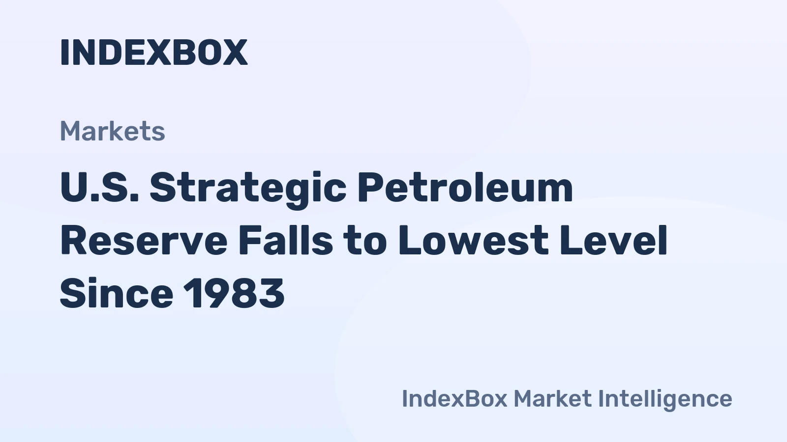 U.S. Strategic Petroleum Reserve Falls to Lowest Level Since 1983