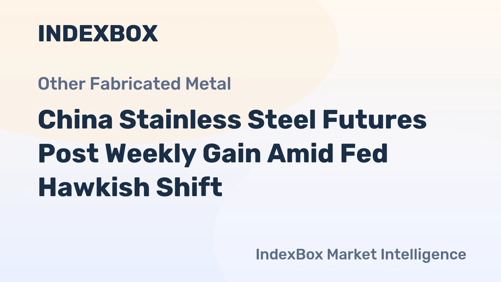 China Stainless Steel Futures Post Weekly Gain Amid Fed Hawkish Shift