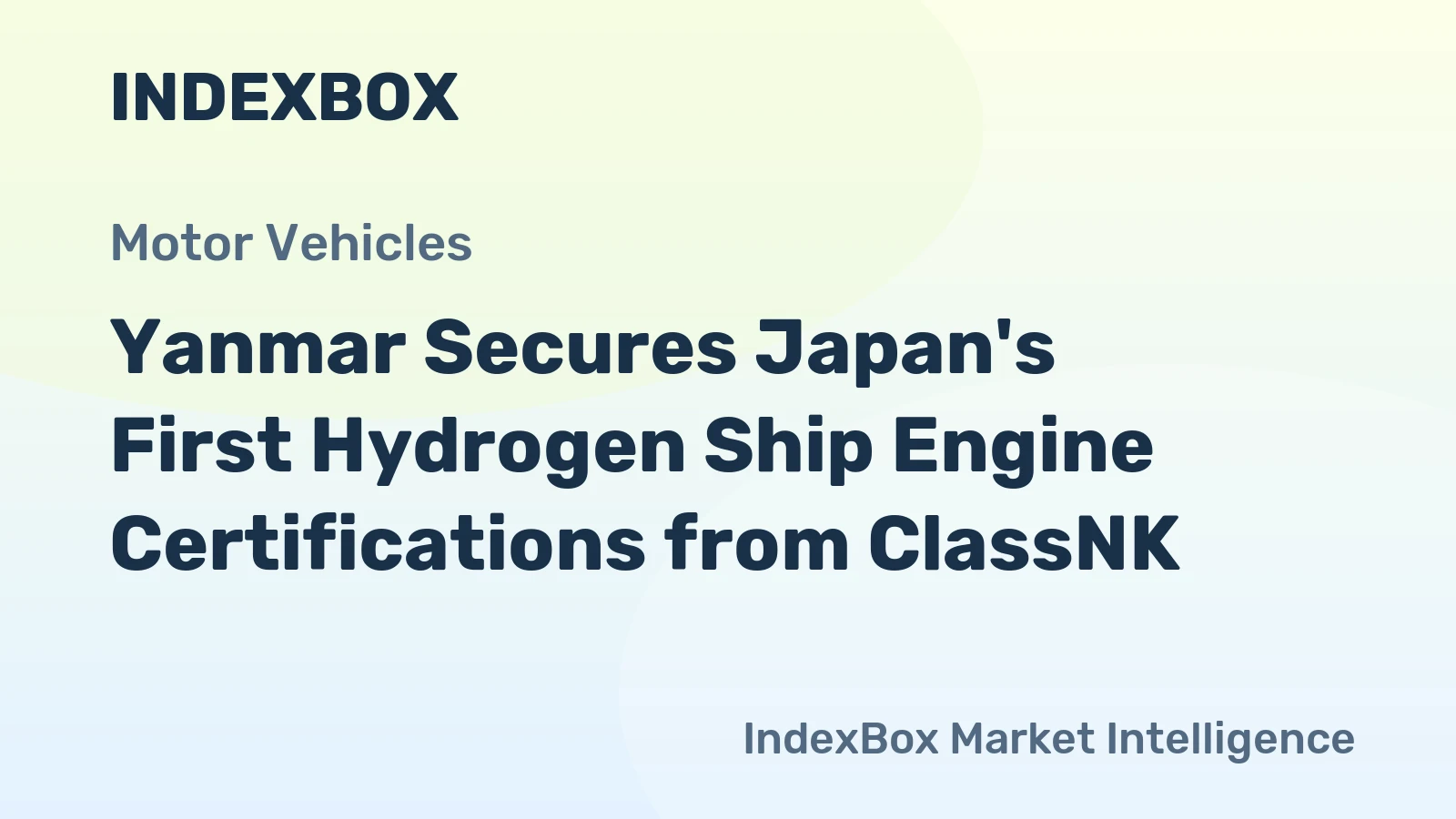 Yanmar Secures Japan's First Hydrogen Ship Engine Certifications from ClassNK