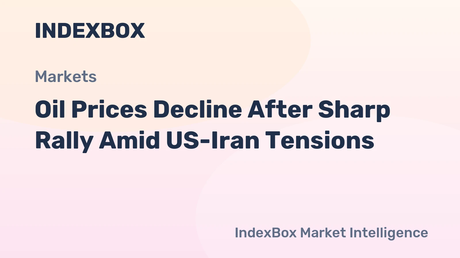 Oil Prices Decline After Sharp Rally Amid US-Iran Tensions