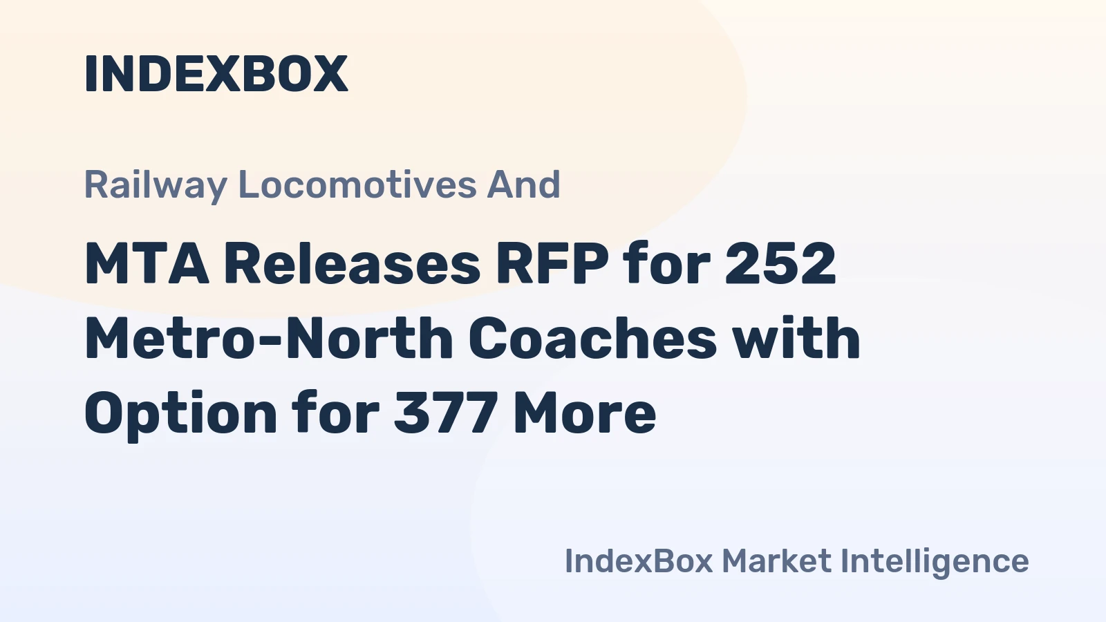 MTA Releases RFP for 252 Metro-North Coaches with Option for 377 More