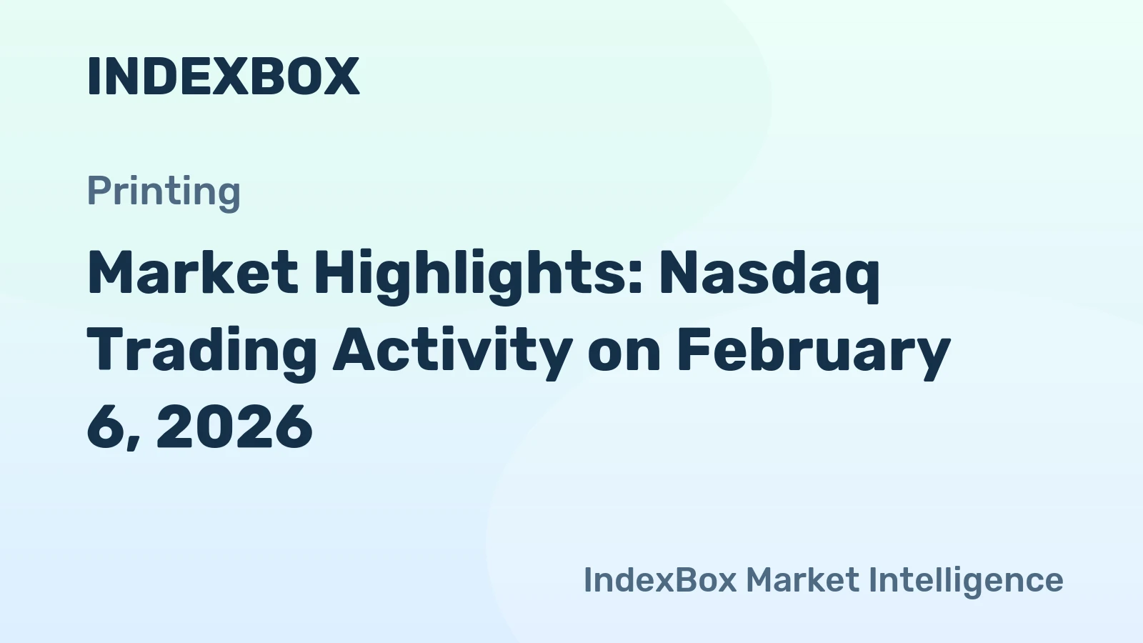 Market Highlights: Nasdaq Trading Activity on February 6, 2026