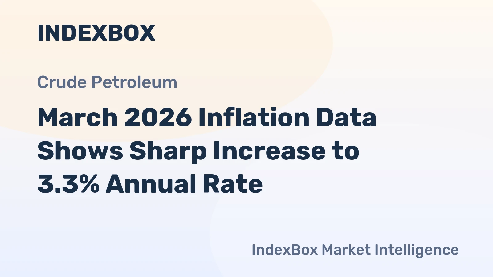 March 2026 Inflation Data Shows Sharp Increase to 3.3% Annual Rate