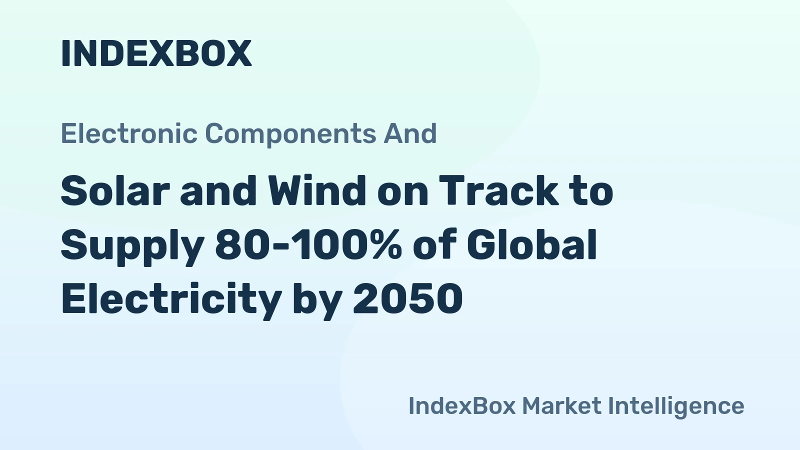 Solar and Wind on Track to Supply 80-100% of Global Electricity by 2050