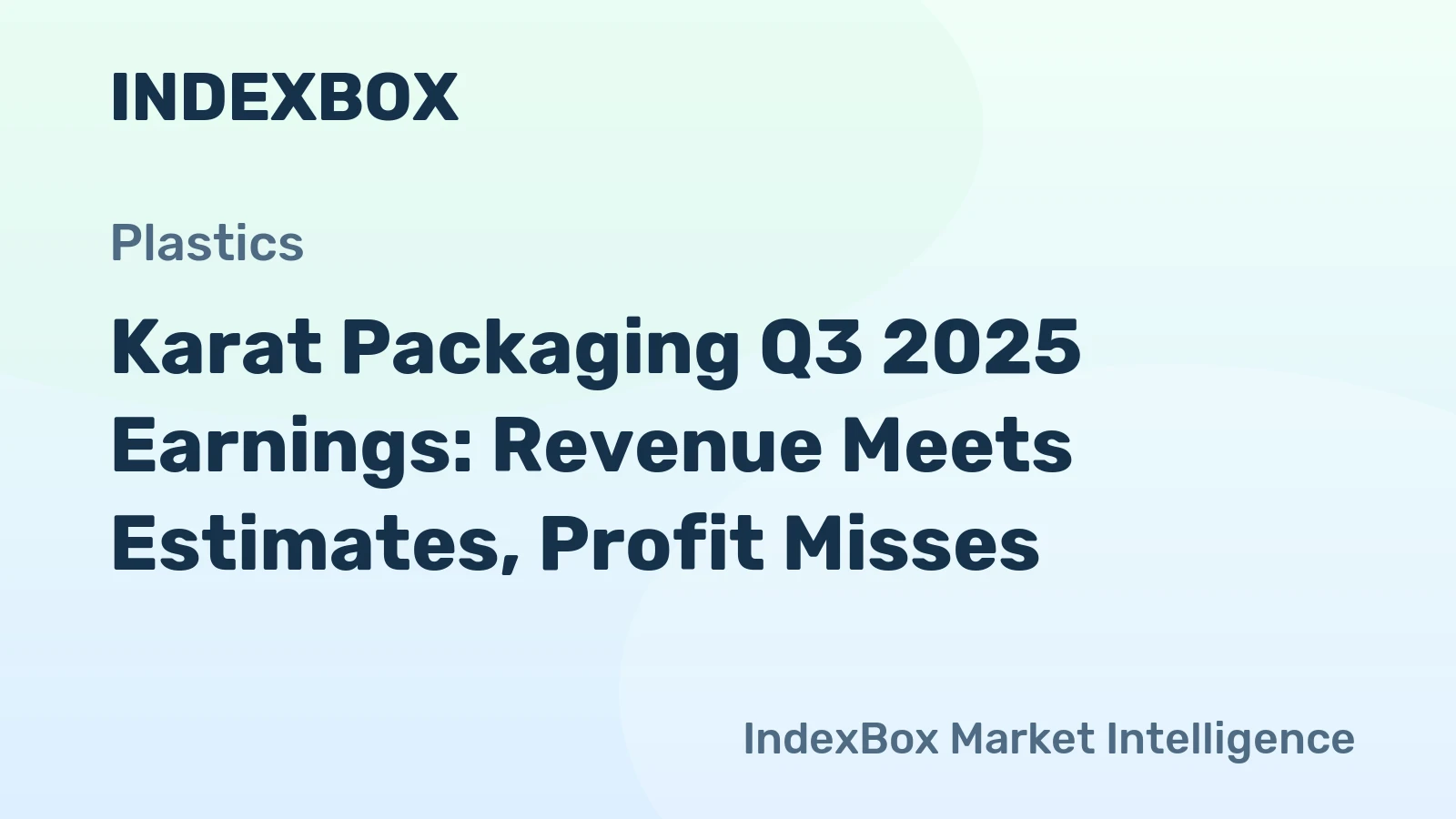 Karat Packaging Q3 2025 Earnings: Revenue Meets Estimates, Profit Misses