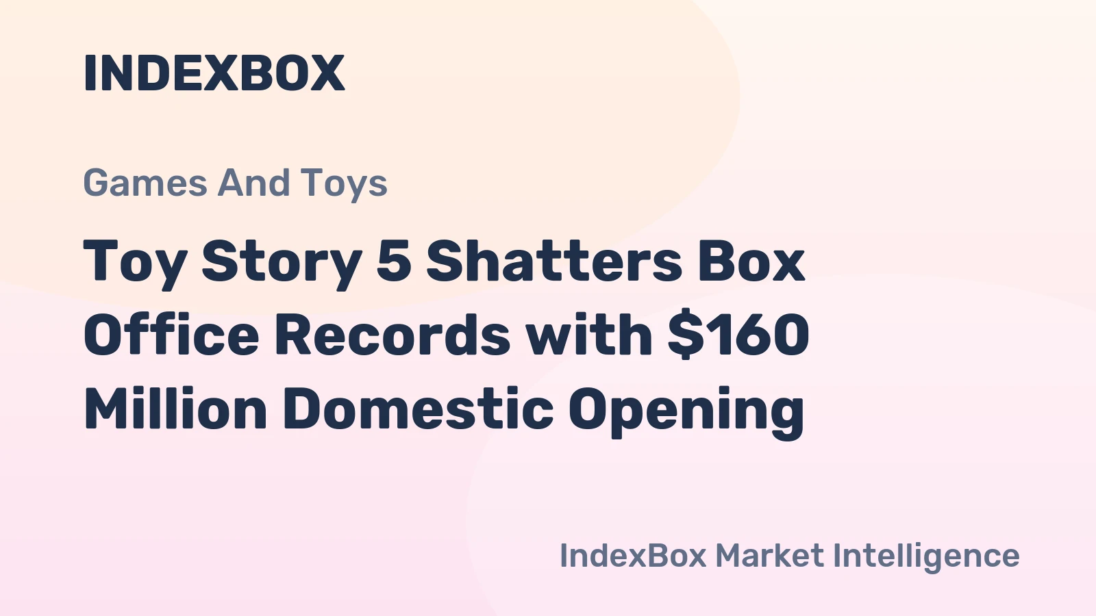 Toy Story 5 Shatters Box Office Records with $160 Million Domestic Opening
